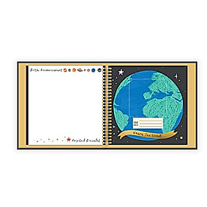 Lucy Darling Baby Memory Book, Themed Baby First Year Book, First 5 Years Journal & Photo Album for Baby Boy/Girl, Keepsake Books, Gender Neutral Memories & Milestone Book, Mom Gift - Golden Stargazer