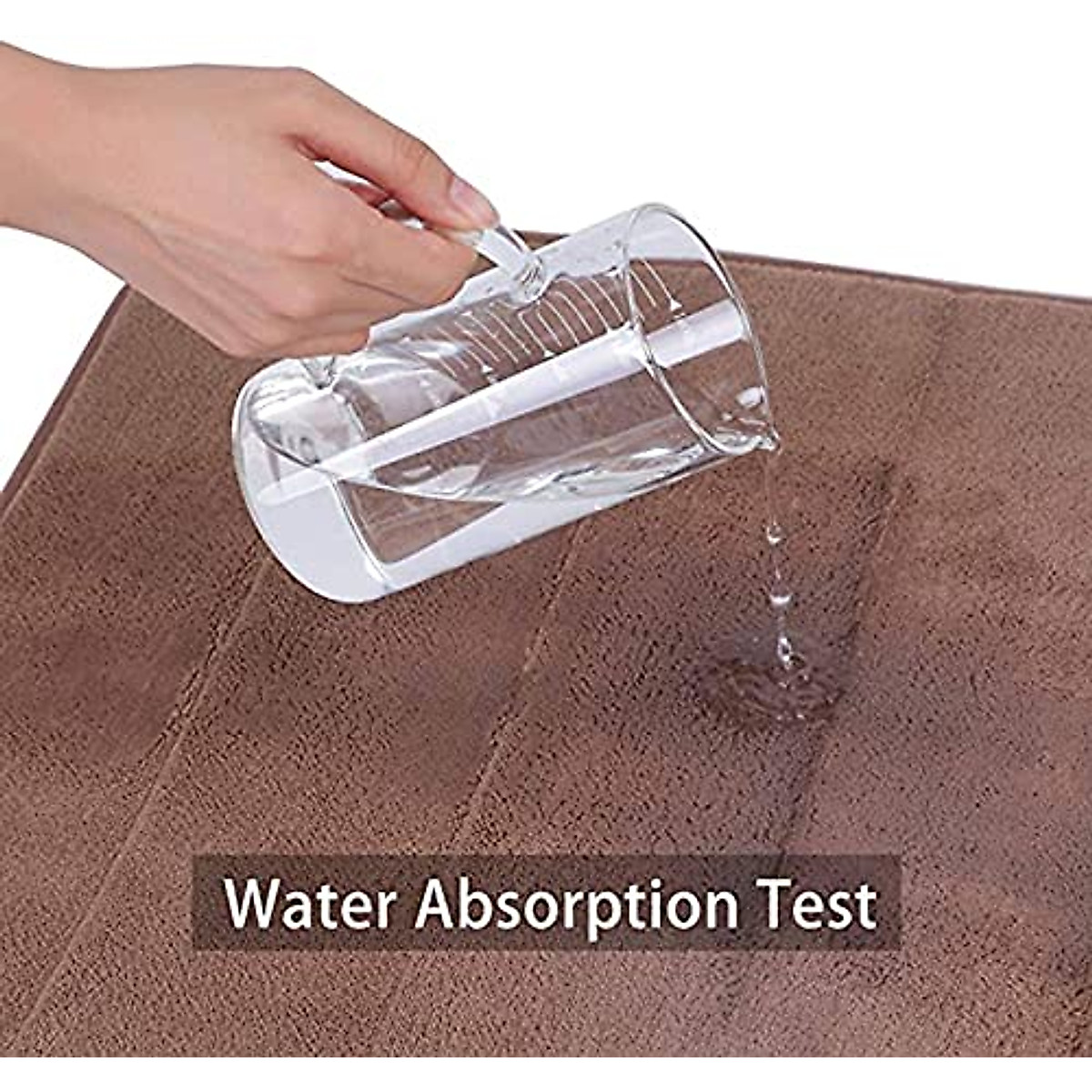 NA Memory Foam Bath mat Non-Slip Absorbent Velvet Bathroom Carpet 40 60cm Red