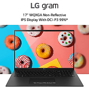 LG Gram 17 Ultra-Lightweight Laptop, 17.3inch IPS WQXGA (2560 x 1600) 16:10 Display, Intel Evo Platform 12th Gen Intel i7-1260P, 2X Thunderbolt4, WiFi 6E, FHD Webcam, Win11 Home(16GB|2TB SSD)