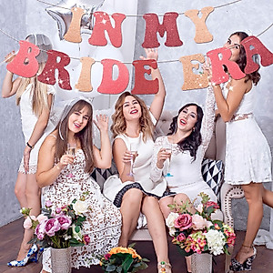 Daifunli In My Bride Era Banner Glitter Bride Era Banner Bachelorette Party Decorations Banner for Bridal Shower Decorations Bachelorette Party Decor