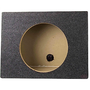 QPower 10 Inch Single Slim Truck Shallow Sealed Subwoofer Box Sub Enclosure