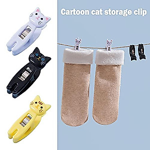 Cat Chip Clips, Paper Clamp, Chip Food Storage Bag Seal Clamp, Plastic Chip Bag Clip Kitchen Clips Multifunctional Small Clips for Bread Bag