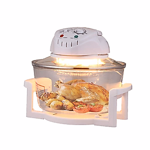 Glass air Fryer Electric Fryer French Fries,Hot air Fryer Reduced-Fat, Baking, Grilling and Roasting Cooking Chamber Rotisserie,size 37 * 33 * 32CM