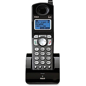 RCA 25055RE1 DECT 6.0 Cordless 2-Line Handset Accessory for RCA 2-Line Base Station (Handset Does Not Work Independently),Black