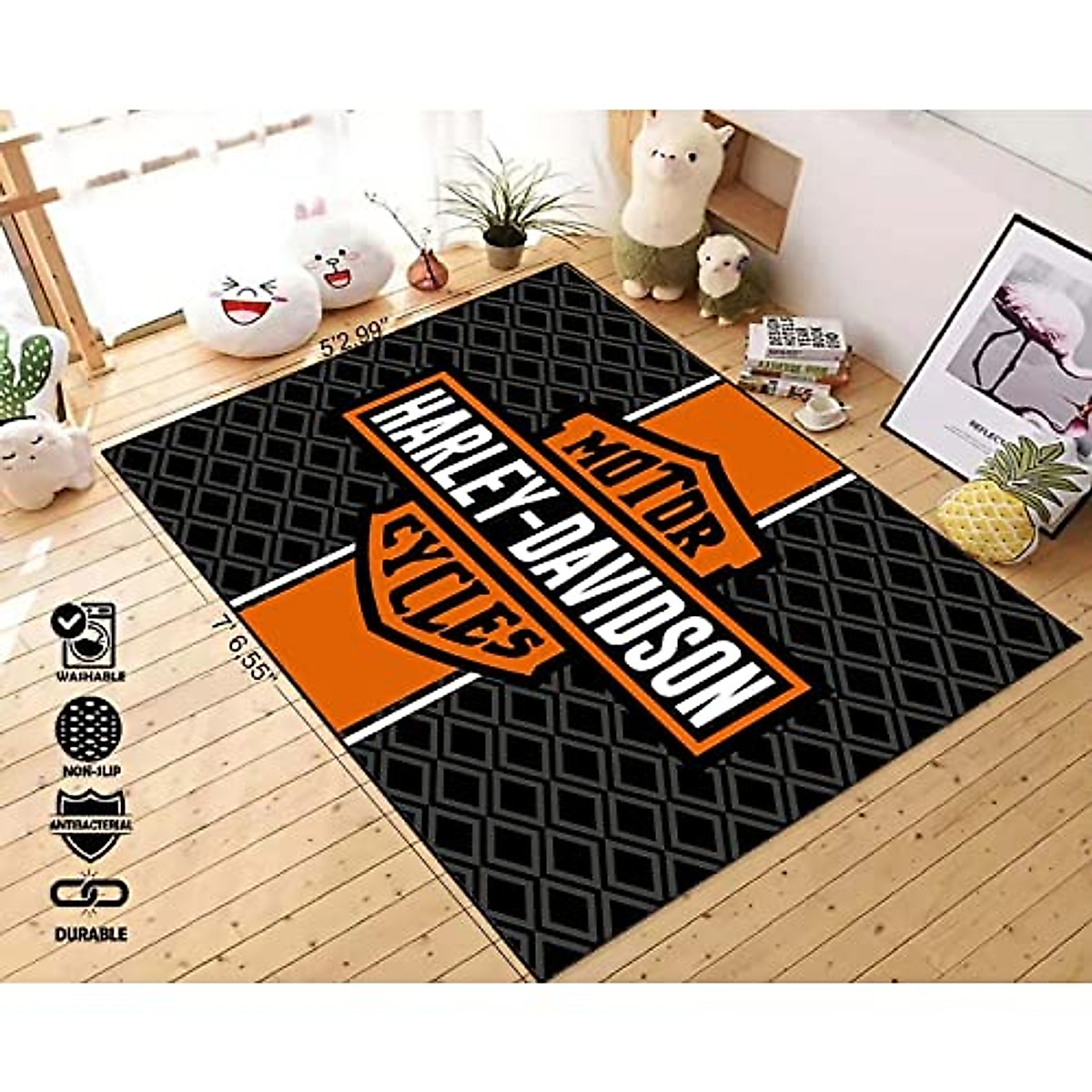 Motorcycle Rug, American Legend Motor Cycle Rug, American Motor Area Rug, Motor Cycle Lovers Rug peb20 (1.6x1.9 feet-50x60cm)