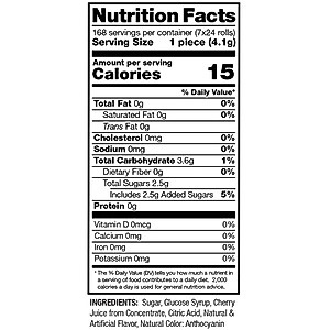 Regal Crown Sour Cherry Candy Rolls | Traditional Sour Cherries Candy | Tart and Tangy Old Fashioned Sour Cherry Hard Candy Brought To You By Iconic Candy | 24 Count