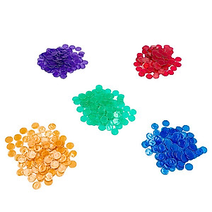 Yuanhe Magnetic Bingo Chips with Wand - 5 Pack for Large Group Games,Family Game Night, Sensory Bins,Counting and Sorting,Science& Educational Activities