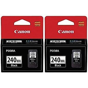Genuine Canon PG-240XXL (5204B001) Black Ink Cartridge 2-Pack