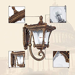 Industrial Style Wall Light Simple European American Country Outdoor Aluminum Waterproof Balcony Garden Doorway Corridor Lamp Wall Wall Light Home Garden Wall Hanging Lamp Retro Villa Gate Wall Lanter