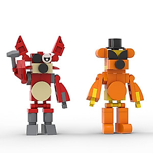 ZAOPET Security Breach Building Block Toys, Horror Five Nights Game Bonnie Chica Foxy Action Figure Model, Fan Collectibles, Suitable for 8+ Children Adult Boy Girl Birthday (205PCS)