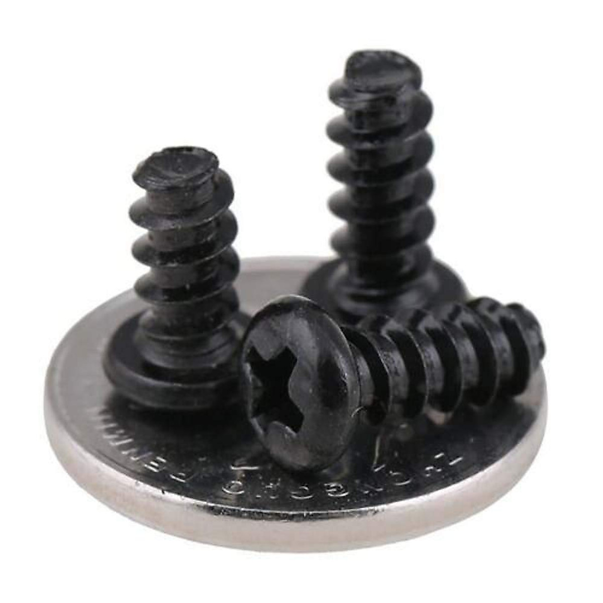 100Pcs M2.3x8mm Black Pan Head Flat Tail Phillips Self Tapping Screws Carbon Steel (M2.3x8mm)