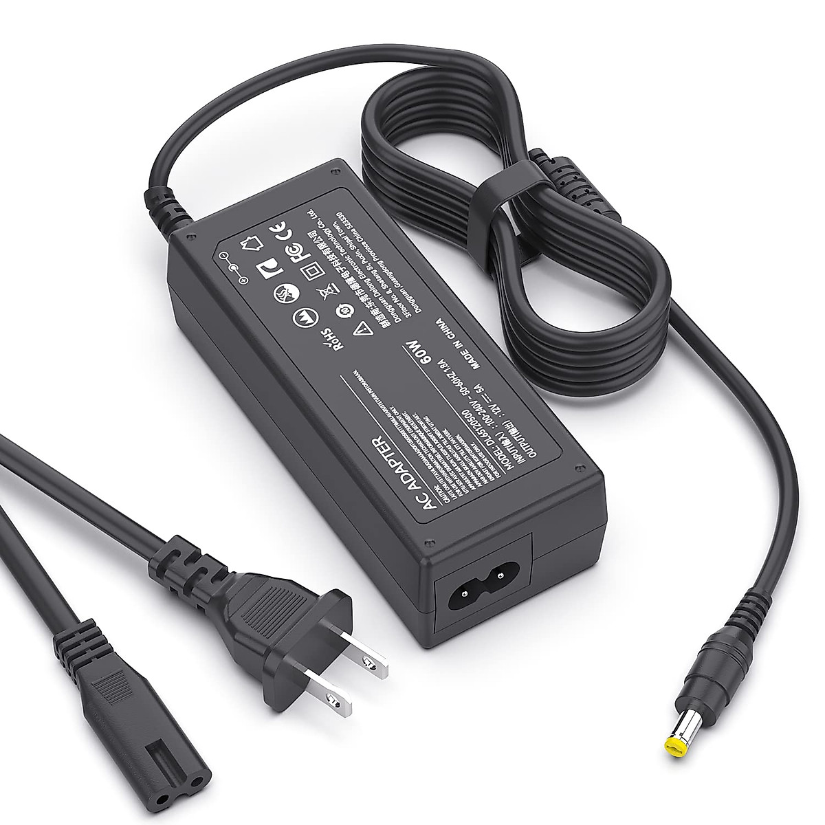 Power Cord for Insignia 19" 20" 24" 28" 32" LED TV, Adapter for NS-32D312NA15, NS-32DF310NA19, NS-32D420NA16, NS-32D220NA16, NS-3D311NA15, NS-24E200NA14, NS-24D510NA17, NS-19E310NA15, NS-19E310A13