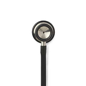 Medline Elite Stainless Steel Cardiology Stethoscope, Black, Acoustically Superior