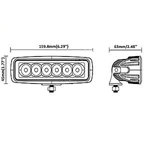 Handxen Boat Deck Light - LED 18W 1600 Lumen Spreader - Long Lasting - Flood Marine-Grade T-Top Boat Deck Lights - Extremely Bright - Durable Quality - Ideal for Marine Boats Cars Trucks (2 Pack)