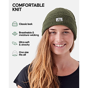 DANISH ENDURANCE Sustainable Classic Beanie for Men & Women, Plain Kitted Hat