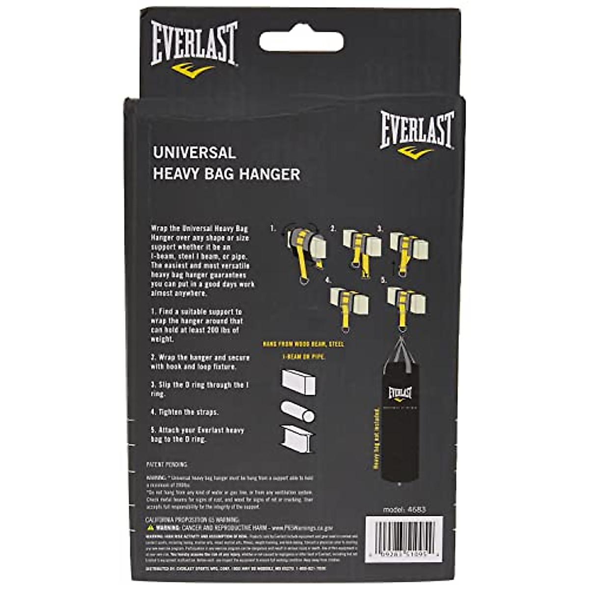 Everlast 4683 Universal Heavy Bag Hanger,Black