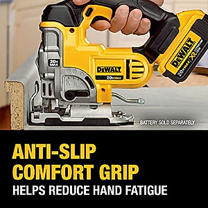 DEWALT 20V MAX XR Jigsaw, 3,000 Blade Speed, Cordless, Brushless Motor, LED Light, Bare Tool Only (DCS331B)