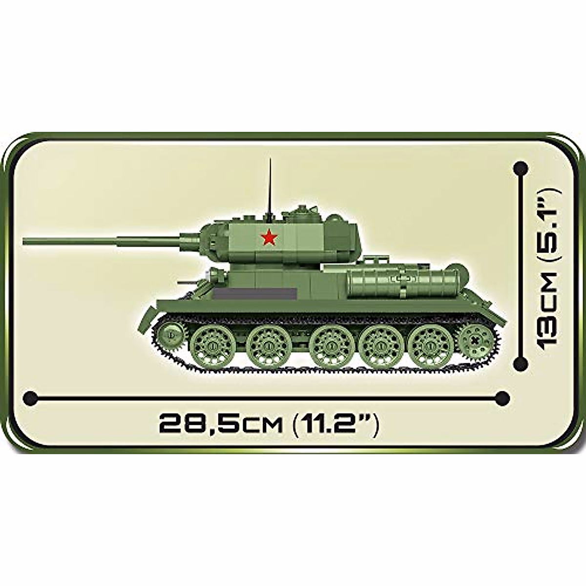 Cobi toys 668 Pcs Historical Collection WWII /2542/ T 34-85, Green