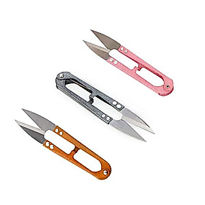 Ruwado 3 Pcs Thread Clippers Sewing Scissors 4.2 Inch Cutter Mini Snip Trimming Nipper Handheld Snippers Embroidery Clippers Sewing Scissors for Stitch Art Craft Project Tailor DIY Supplies