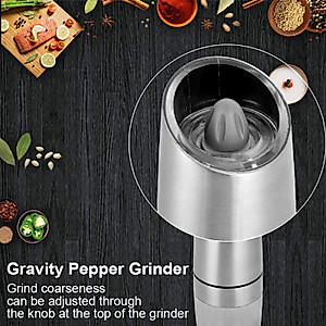 Electric Pepper Mill and Salt Grinder Automatic Stainless Steel Gravity Induction Grinding Cumin Spices Machine Kitchen Tool