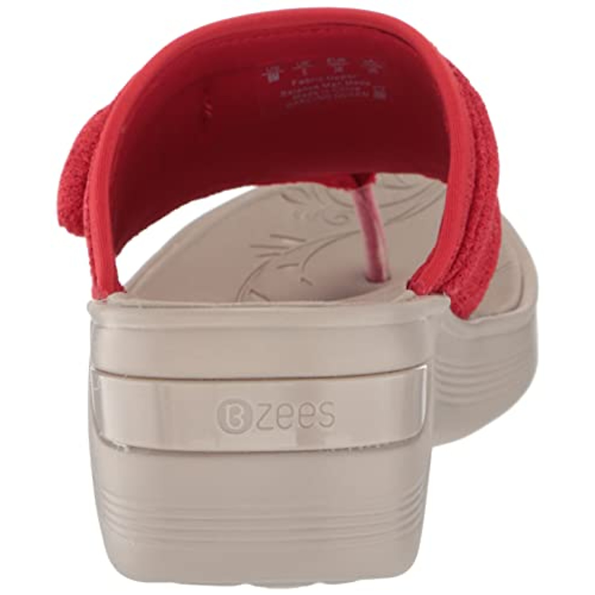 BZees Women's Dancing Queen Wedge Sandal, True Red Open Knit, 9.5