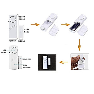 4 Pack Window Alarm Door Alarm for Home Security System, Pool Door Alarm for Kids Safety Toddler Door Open Alarm Sensor