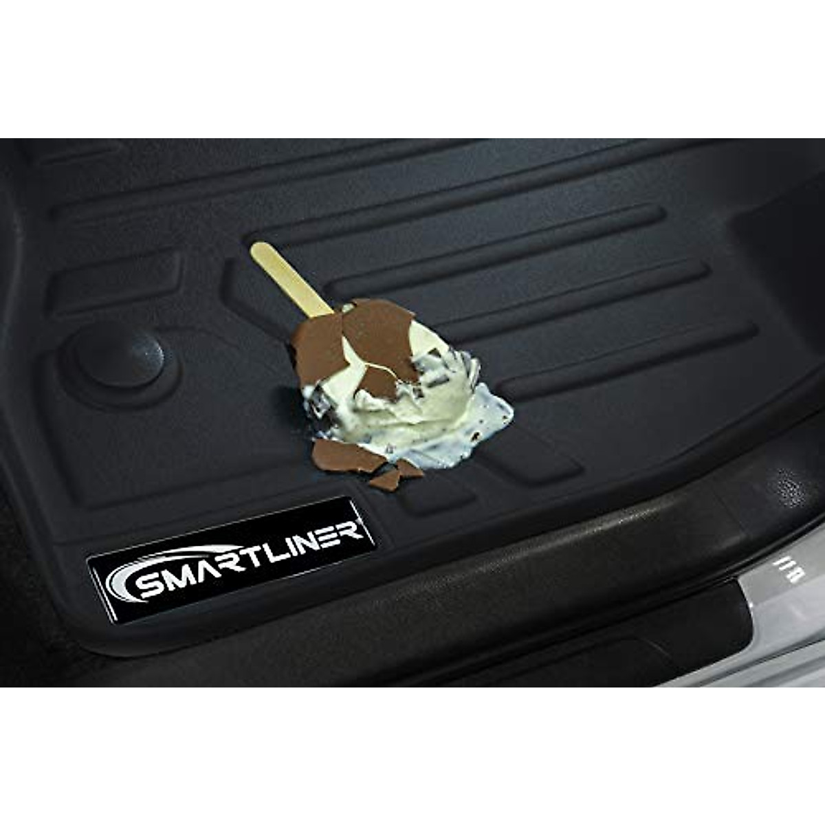 MAXLINER Floor Mats 2 Row Liner Set Black for 2007-2011 Honda CR-V