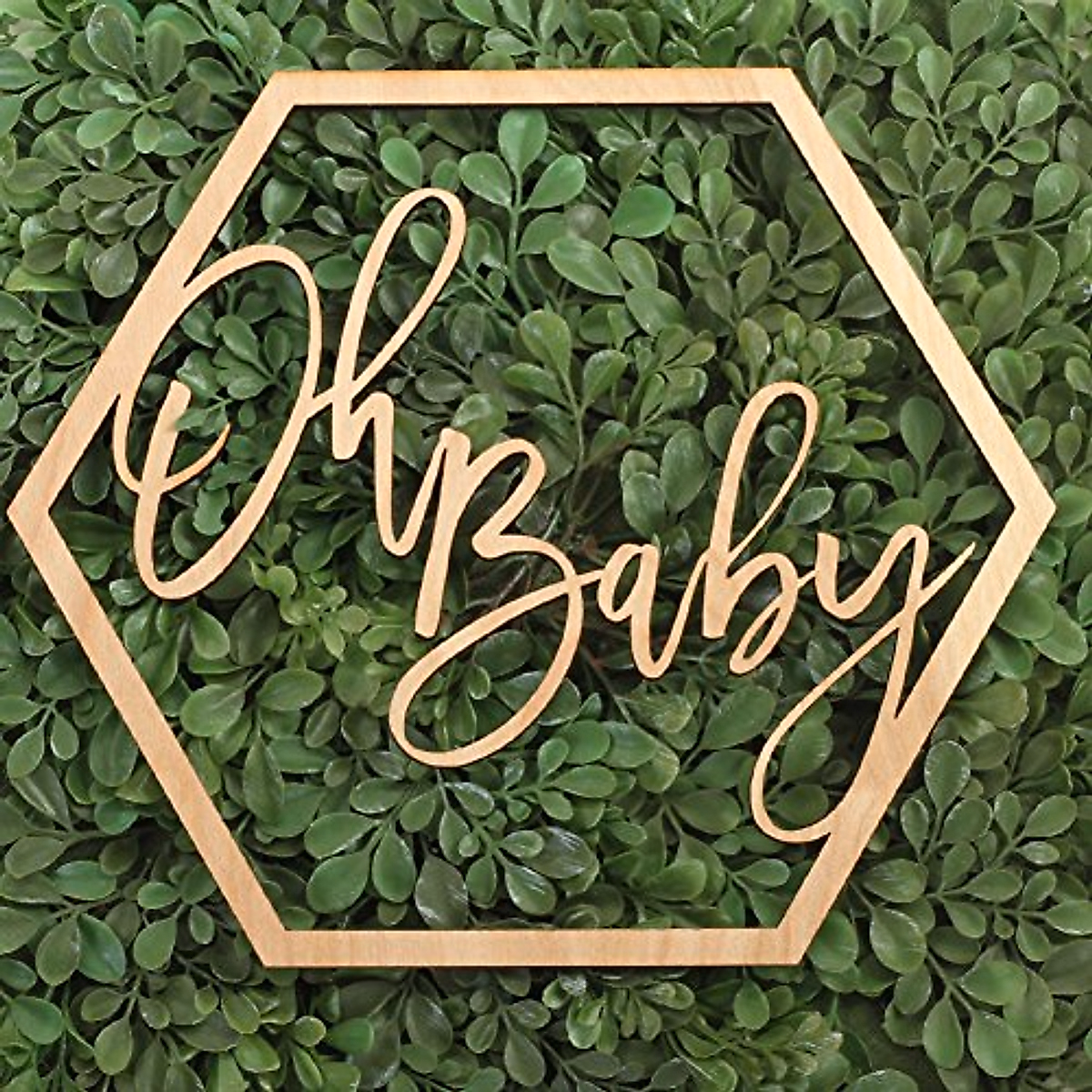 Koyal Wholesale Wood Oh Baby Sign, Party Banner, Event Decorations for Baby Shower Decorations, Backdrop, Photo Prop, Gender Reveal (Oh Baby)