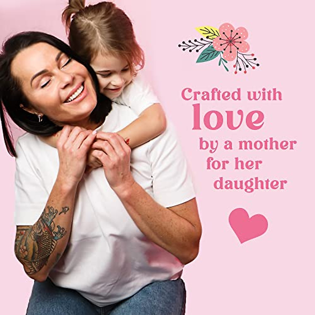 Kids Temporary Tattoos - Made in Europe Hypoallergenic, Pre-Cut, 50 Pcs Original Kid Tattoos, Designs with Sea World, Butterflies, Flowers, Motivational Words - Gift Tattoos for Boys and Girls