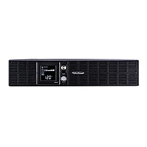 CyberPower OR1500LCDRT2U Smart App LCD UPS System, 1500VA/900W, 8 Outlets, AVR, 2U Rack/Tower