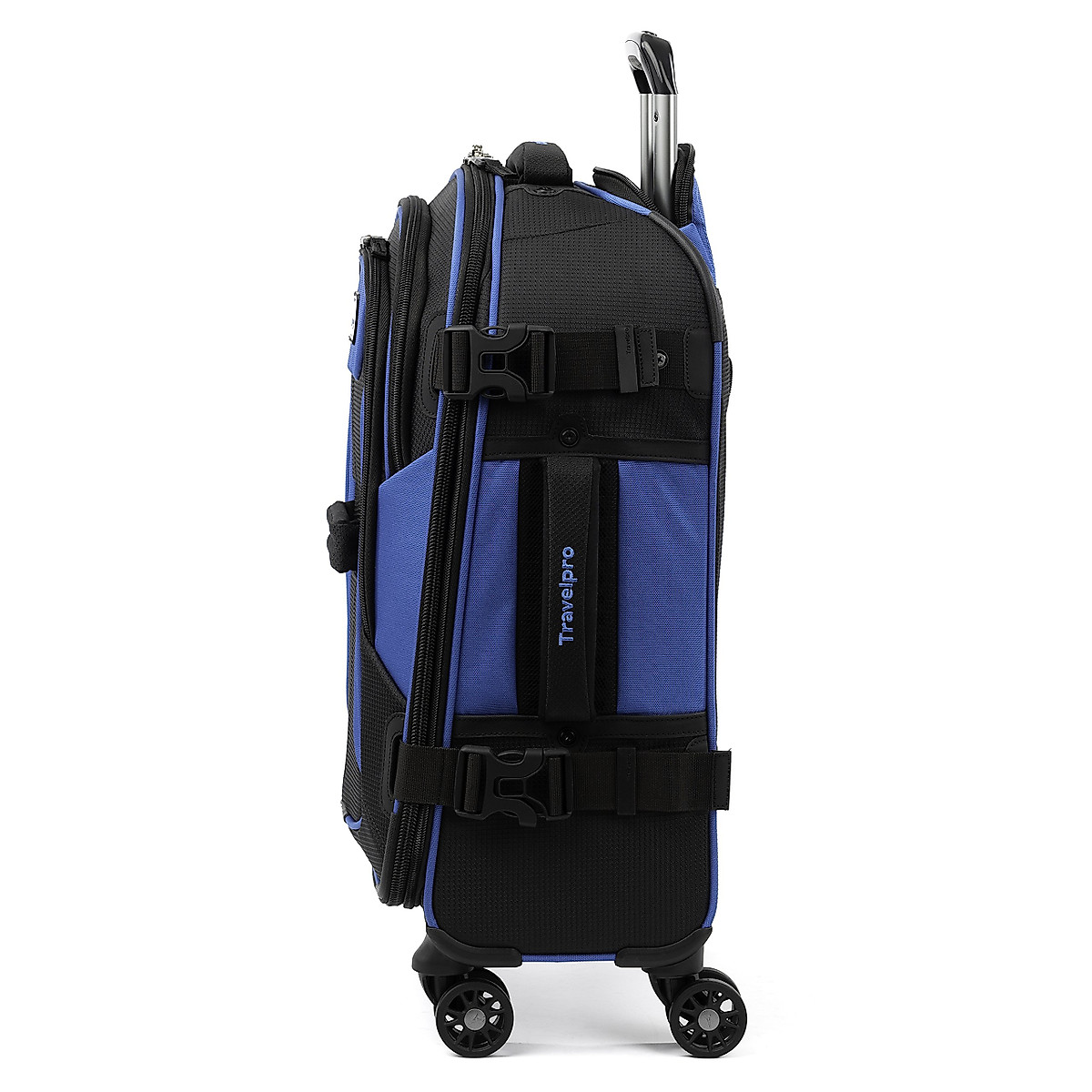 Travelpro Bold Softside Expandable Carry on Spinner Luggage, Carry on 21-Inch, Blue/Black