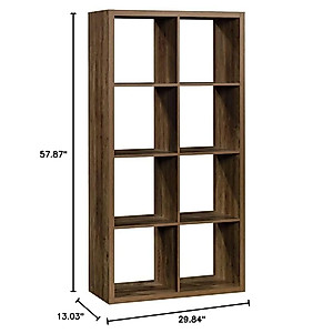 Sauder Miscellaneous Storage 8-Cube Organizer, L: 29.84" x W: 13.03" x H: 57.87", Rural Pine