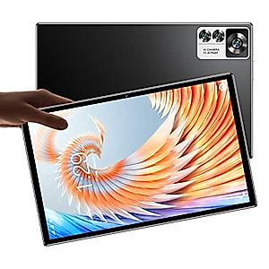 10.1 Inch Tablet Front 800W Rear 1600W Black 100‑240V Tablet PC OctaCore CPU Dual Card Dual Standby for Home (US Plug)