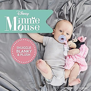KIDS PREFERRED Disney Baby Minnie Mouse Plush Stuffed Animal Snuggler Lovey Security Blanket - Pink,13.18" x 13.18" x 3.62"