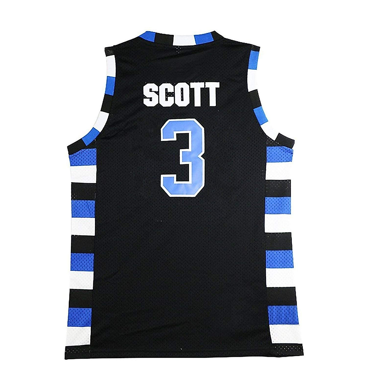 Mens One Tree Hill Scott Moive Basketball Jersey (#3 Black, Medium)
