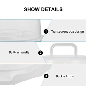 Kichvoe Portable Cheesecake Carrier Portable Cake Keeper transparent cake box plastic cake box Cake Storage Container Cake Containers Carriers Plastic Cake Containers