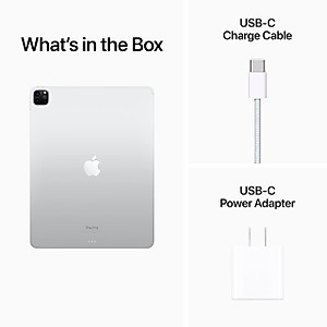 Apple iPad Pro 12.9-inch (6th generation): with M2 chip, Liquid Retina XDR display, 512GB, Wi-Fi 6E, 12MP front/12MP and 10MP back cameras, Face ID, all-day battery life – Silver