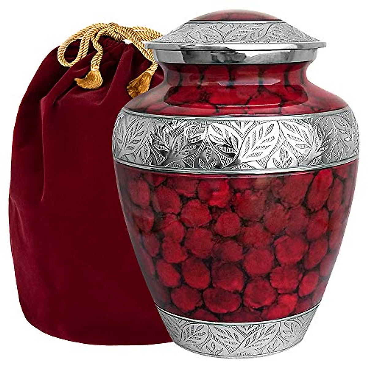 Trupoint Memorials Cremation Urns for Adult - Handcrafted Cremation Urn, Large Burial Urns for Ashes Adult Male - Urns for Human Ashes Adult Female, Funeral Decorative Urns - Up to 200 LBS