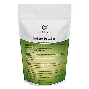 500 GRAMS | 100% Pure INDIGO POWDER for Hair (1.2LB /17.6 oz) | Ideal for Black and Dark Hair | Indigofera Tinctoria | Black Henna | Natural Hair color | Yogi's Gift