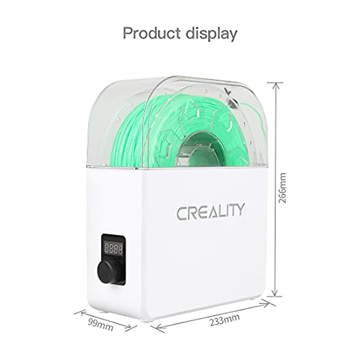 Official Creality Filament Dry Box, Dust-Proof and Moisture-Proof, Keeping PLA 1.75 Filaments Dry During 3D Printing, Filament Holder, Spool Holder, Filament Dryer, Storage Box 3D Printer Accessories