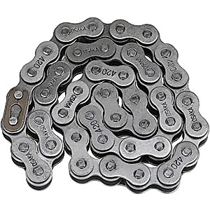 YOXUFA 420 Chain 42Links and 90Links Front Rear Drive Chain for Coleman CT200U CT200U-EX BT200X Baja Warrior Trailmaster MB165 MB200 212cc 196cc 200cc 6.5hp Powersport Mini Bike Parts