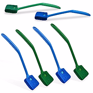 Worldity Fish Tank Cleaning Brush, Aquarium Cleaning Brush, Double-Sided Aquarium Brushes for Cleaning Glass, Aquarium Sponge with Long Handle for Glass Aquariums Fish Tank, Home, Kitchen