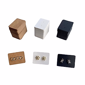 Muluo 300 Pcs Earring Display Cards Earrings Tags, for DIY Earrings Jewelry Display Ear Stud Earring Card, Multicolor 1" x 1.4"