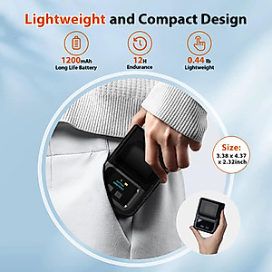 Phomemo M120 Label Maker- Barcode Printer Bluetooth Thermal Label Maker Machine 2 Inch 50mm Barcode Label Printer for Retail, QR Code, Small Business, Compatible with Android, iOS & PC, Black