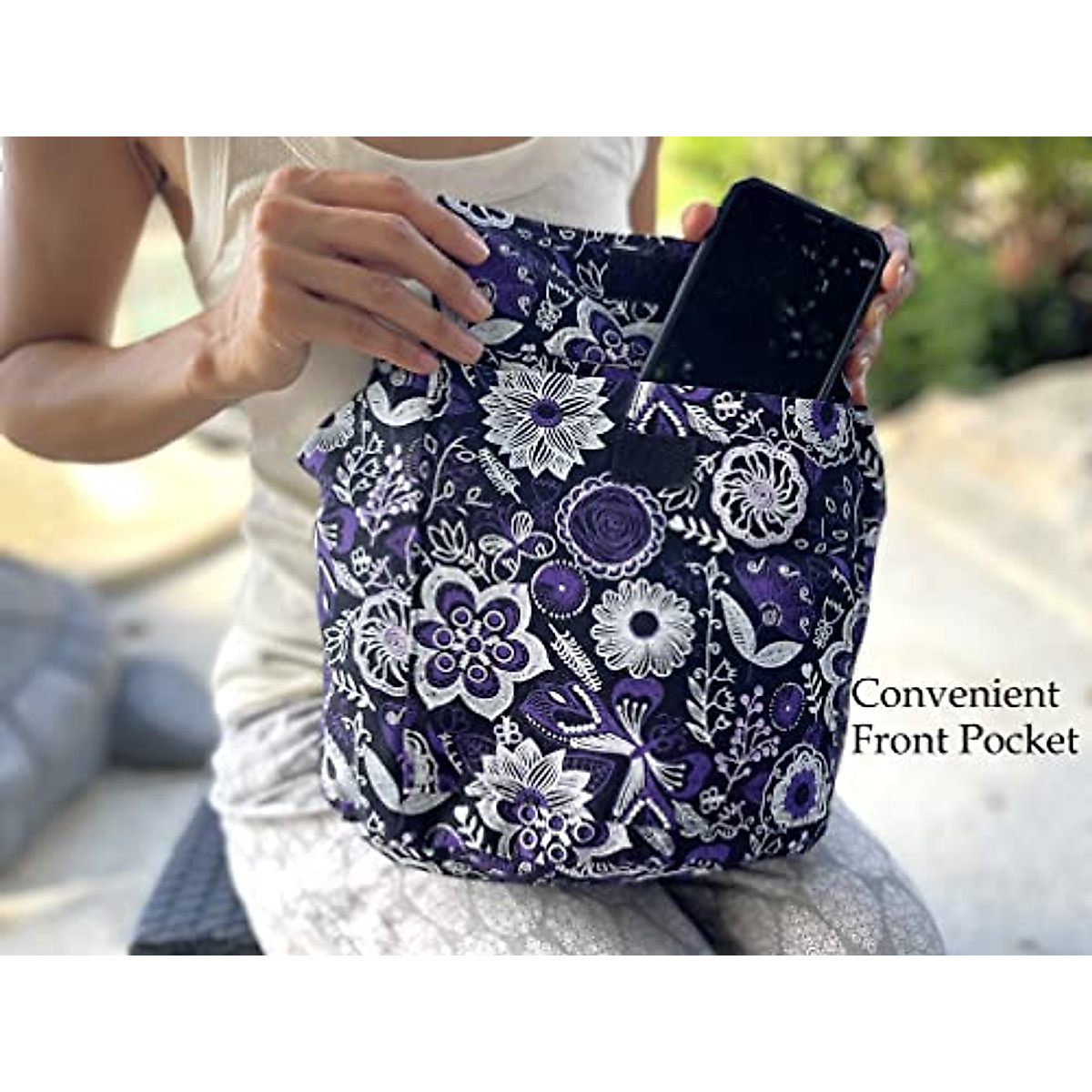 Fully Lined Butterfly Boho Crossbody Purse - Handmade Hippie Hobo Sling Shoulder Bag - Medium (Purple Passion)