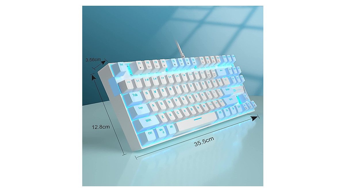MageGee 75% Mechanical Gaming Keyboard with Red Switch, LED Blue ...