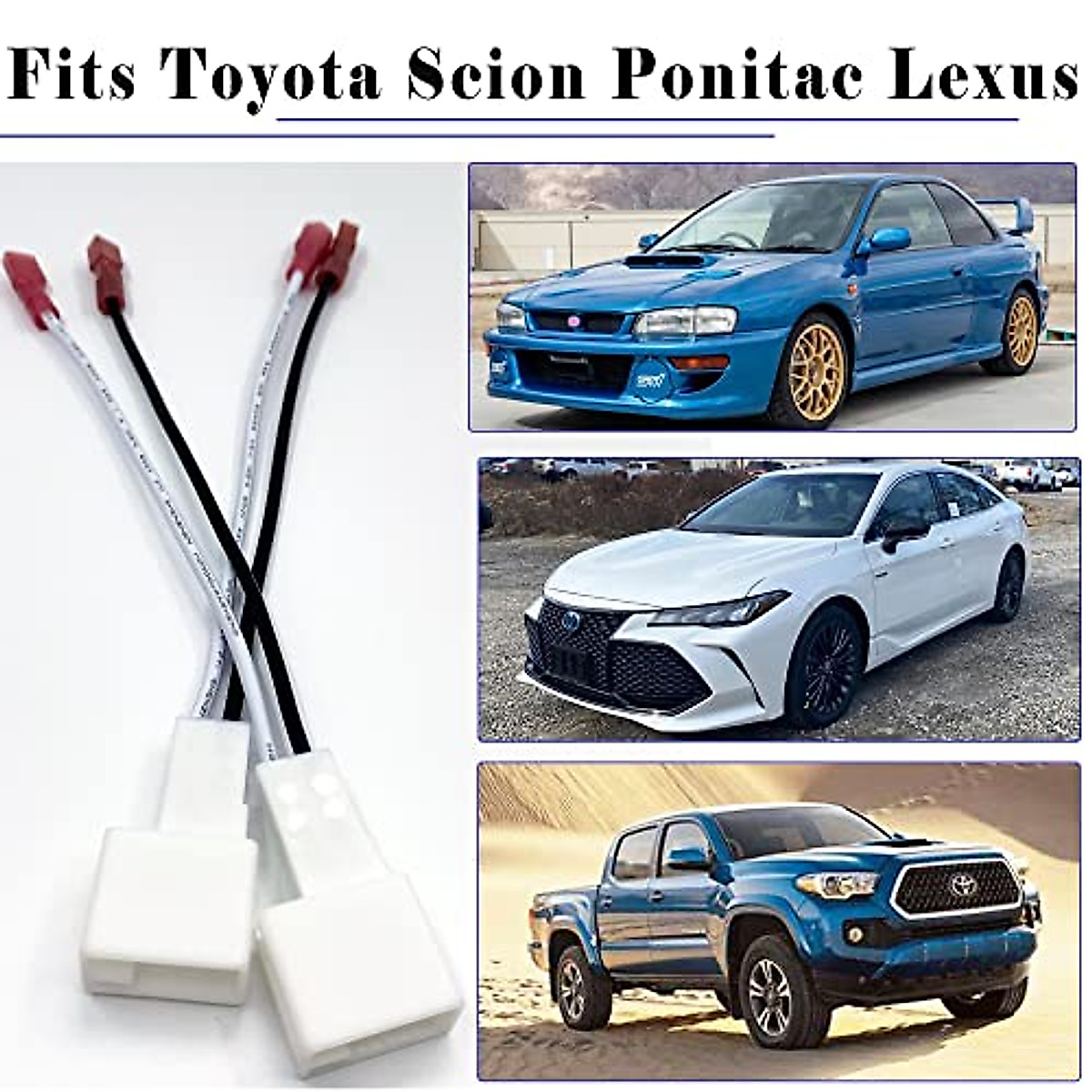 4 Pack Tacoma Speaker Harness Compatible with Toyota Tacoma Tundra Camry Corolla 4 Runner Pontiac Scion Speaker Adapter 72 8104 Speaker Wire Harness Adapter Plug