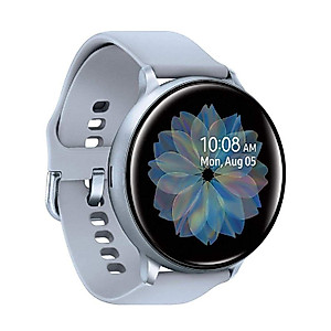 Samsung Galaxy Watch Active2 (Silicon Strap + Aluminum Bezel) Bluetooth - International (Cloud Silver, R820-44mm)