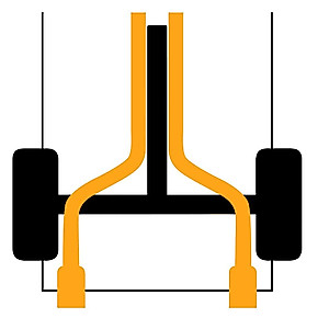 BORLA 11978CB Axle-Back System for 2021-2023 Ford Bronco 2.7L V6 Automatic Transmission 4 Wheel Drive 2 & 4 Door.