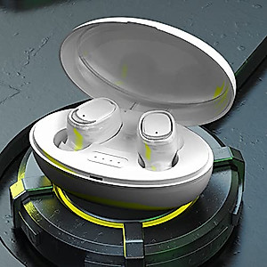 CENGNIAN Wireless Bluetooth Earbuds, Power Display, Ear Buds Headphones, Stereo Earphones 5.2 in-Ear Type, Noise Cancelling Earbuds, Built-in Mic Headset Deep Bass for Sport (White)